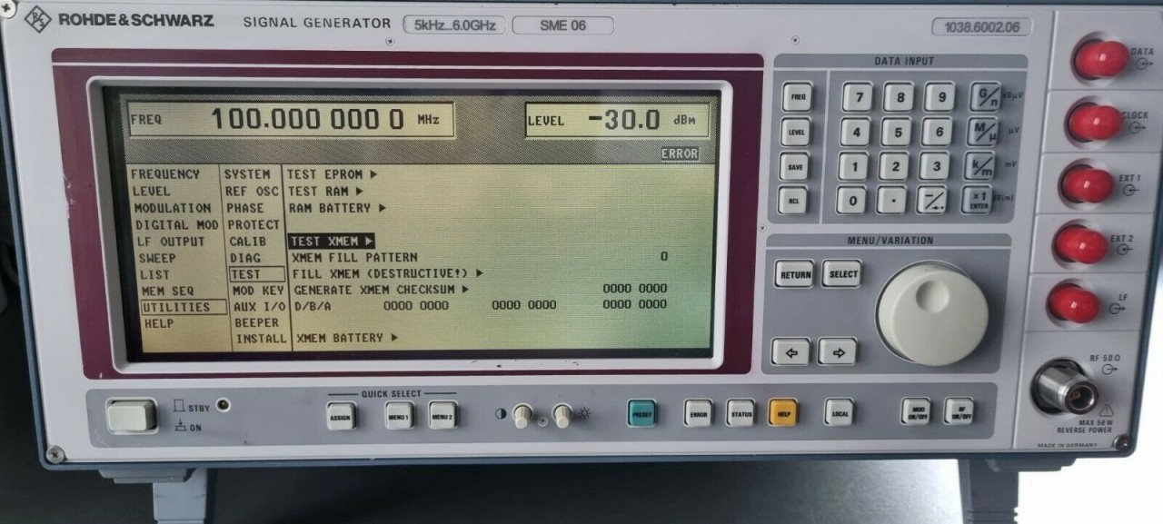Rohde Schwarz SME06 Signal Generator - MEASUREMENT EQUIPMENT STORE